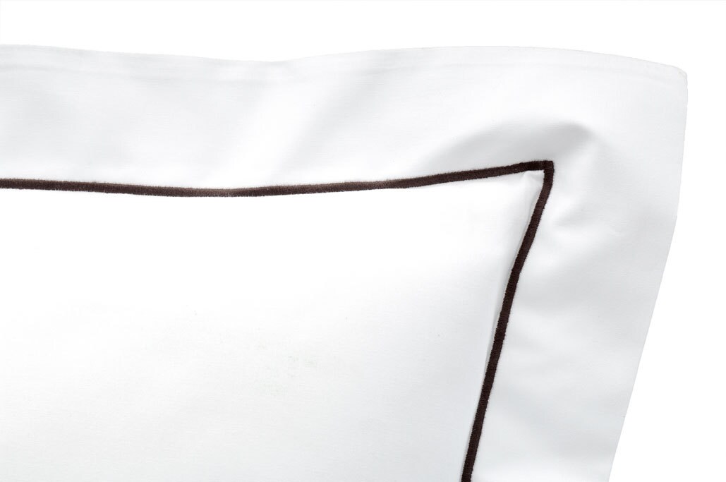 HOTEL EURO SHAM One Sham with colour single satin stitch | Etsy