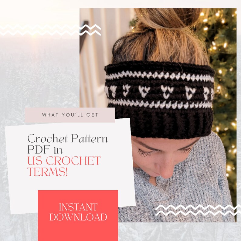 Nordic Crochet Pattern: Scandi Inspired Headband - Instant Download - Etsy