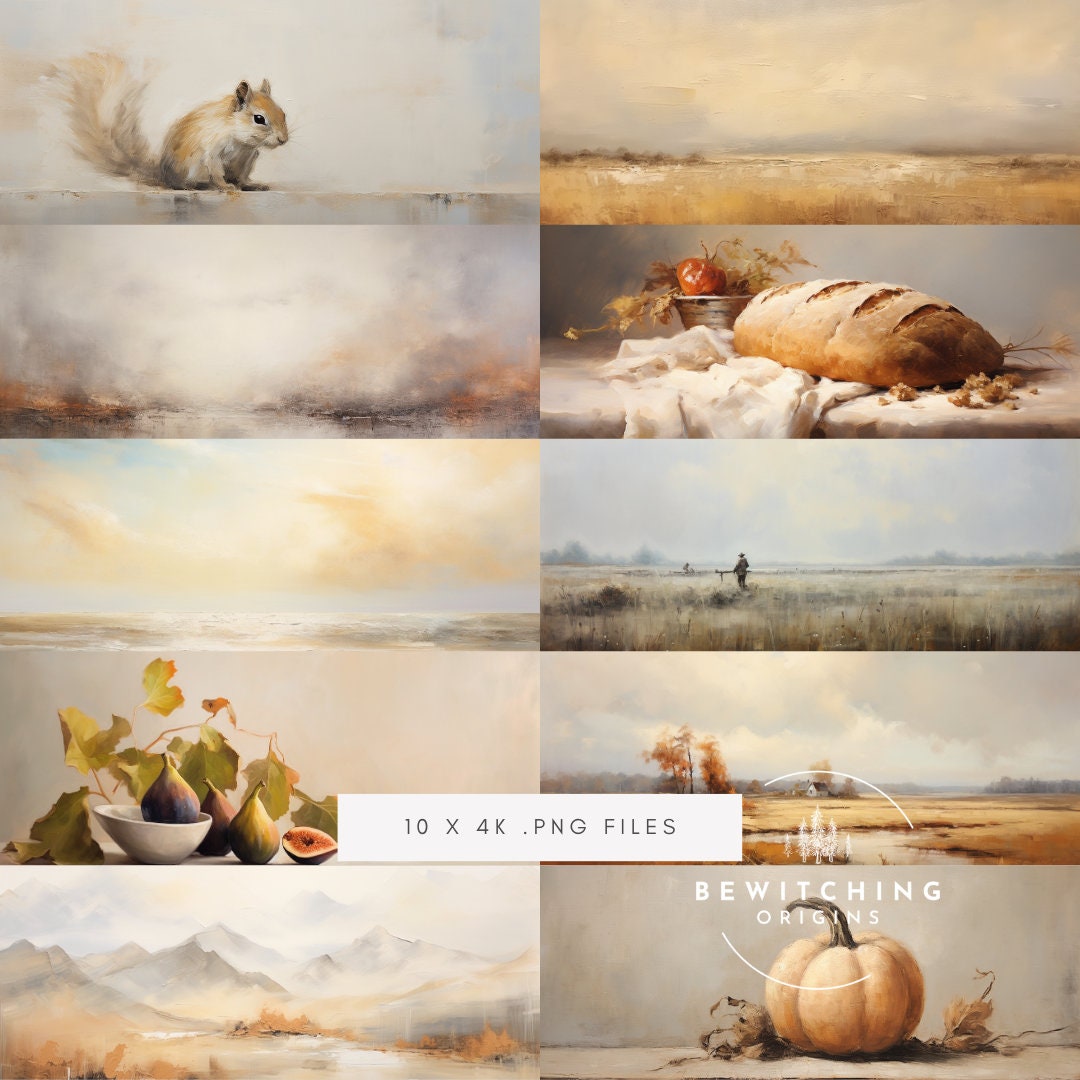 Vintage Whimsical Fall Wall Digital Art Printing From Home, Digital ...
