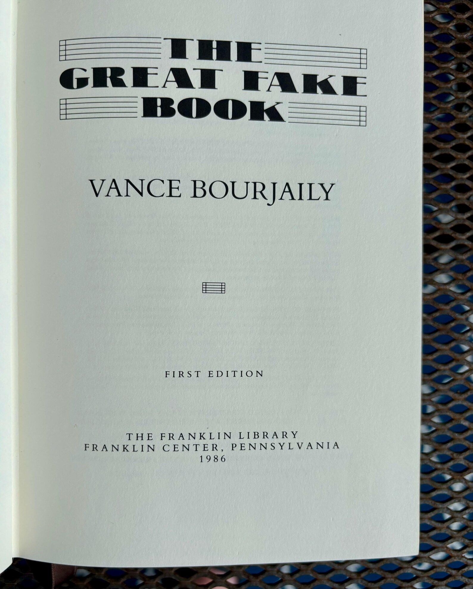 The Great Fake Book, First Edition Signed by Author - Vance Bourjaily ...
