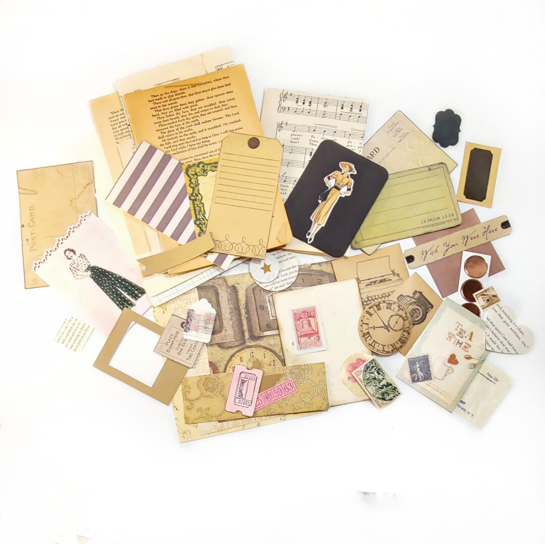 Vintage Paper Pack. Vintage Theme Journal Kit. Paper Pack, Journal Kit ...