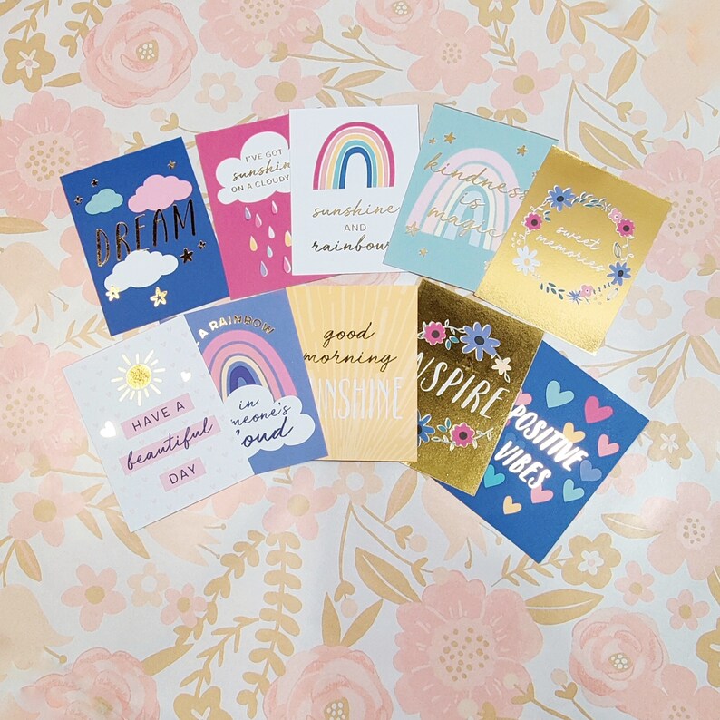 10 Inspirational Quotes on Beautiful Cardstock, Cards Are 3 X 4 Inches ...