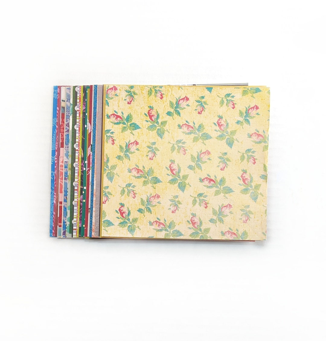 25 Pieces of 6x6 Paper Sheets. Different Prints, Color and Paper ...