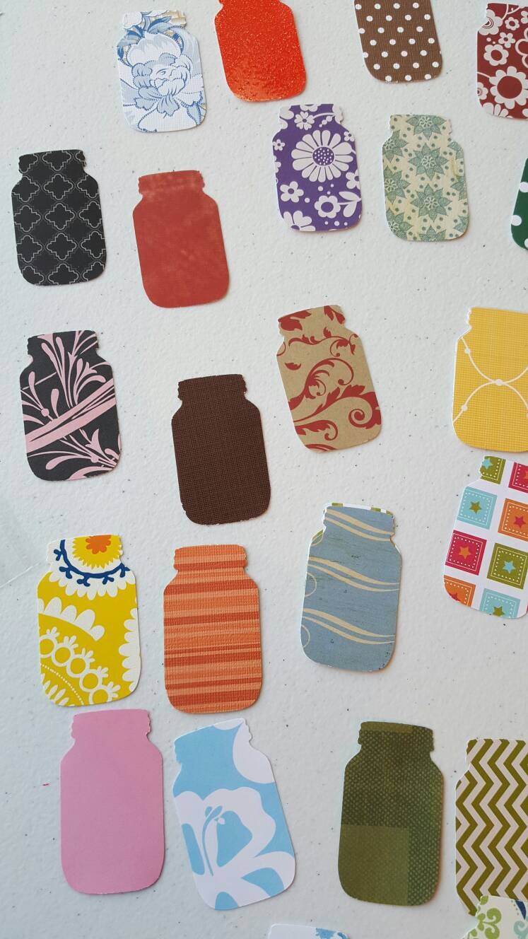 50 Paper Mason Jars Cutouts. Mason Jars Die Cuts. 50 Mason - Etsy UK
