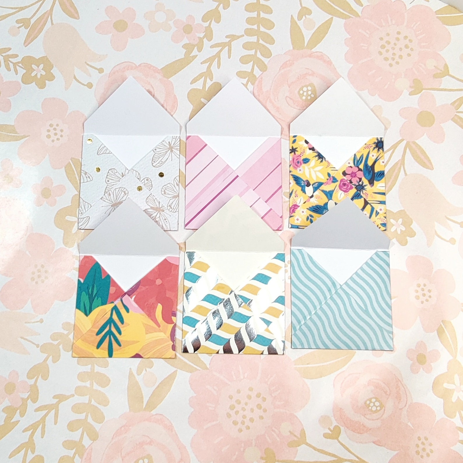 Set of 6 Mini Envelopes, Envelopes Made of Cardstock Paper, Bundle of 6 ...