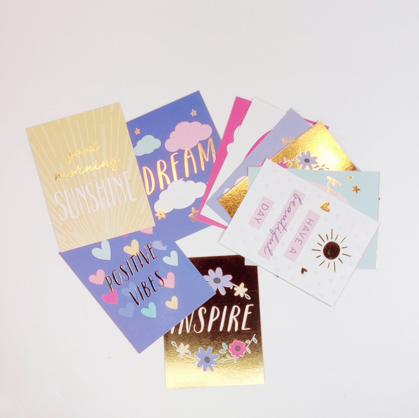 10 Inspirational Quotes on Beautiful Cardstock, Cards Are 3 X 4 Inches ...