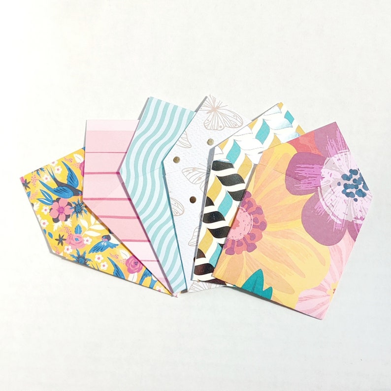 Set of 6 Mini Envelopes, Envelopes Made of Cardstock Paper, Bundle of 6 ...