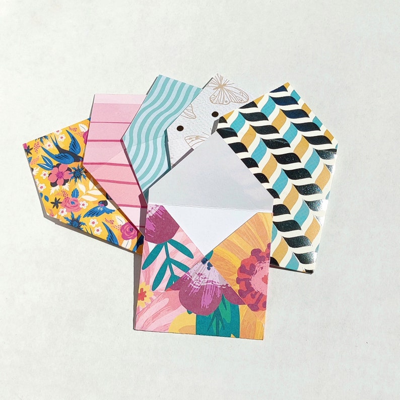 Set of 6 Mini Envelopes, Envelopes Made of Cardstock Paper, Bundle of 6 ...