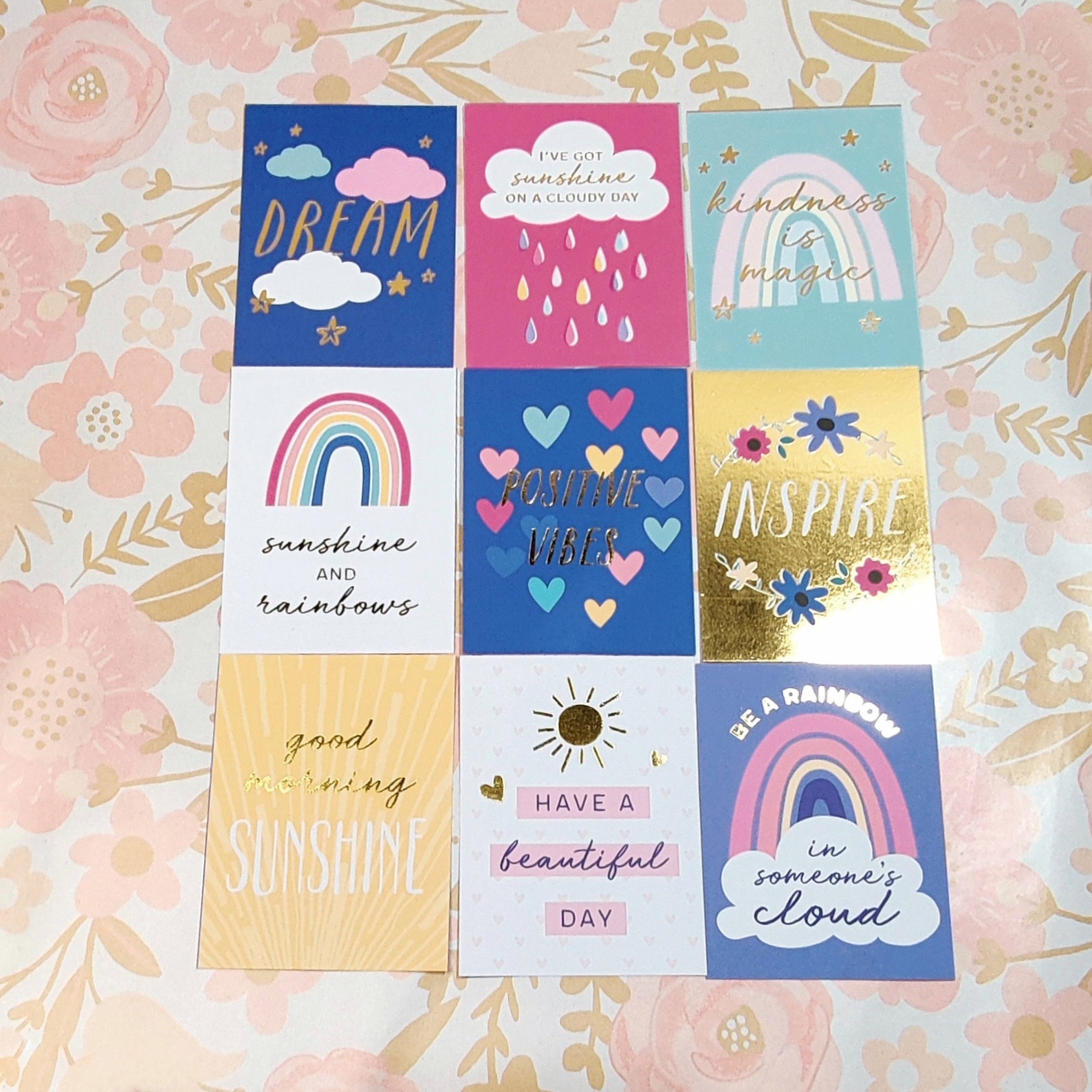 10 Inspirational Quotes on Beautiful Cardstock, Cards Are 3 X 4 Inches ...