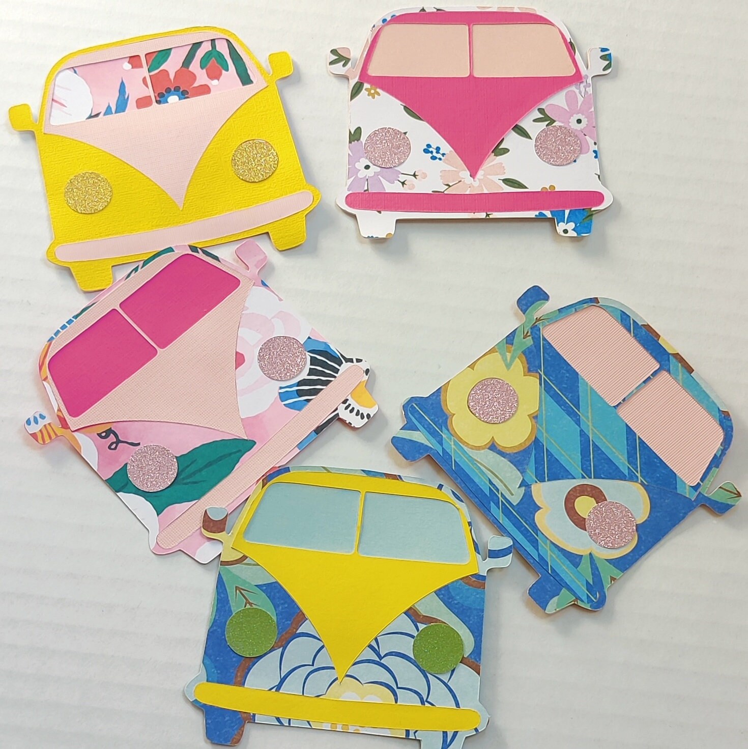 Boho Van Front Embellishment, Set of 6 Camper Van Cut Outs, Retro Car ...