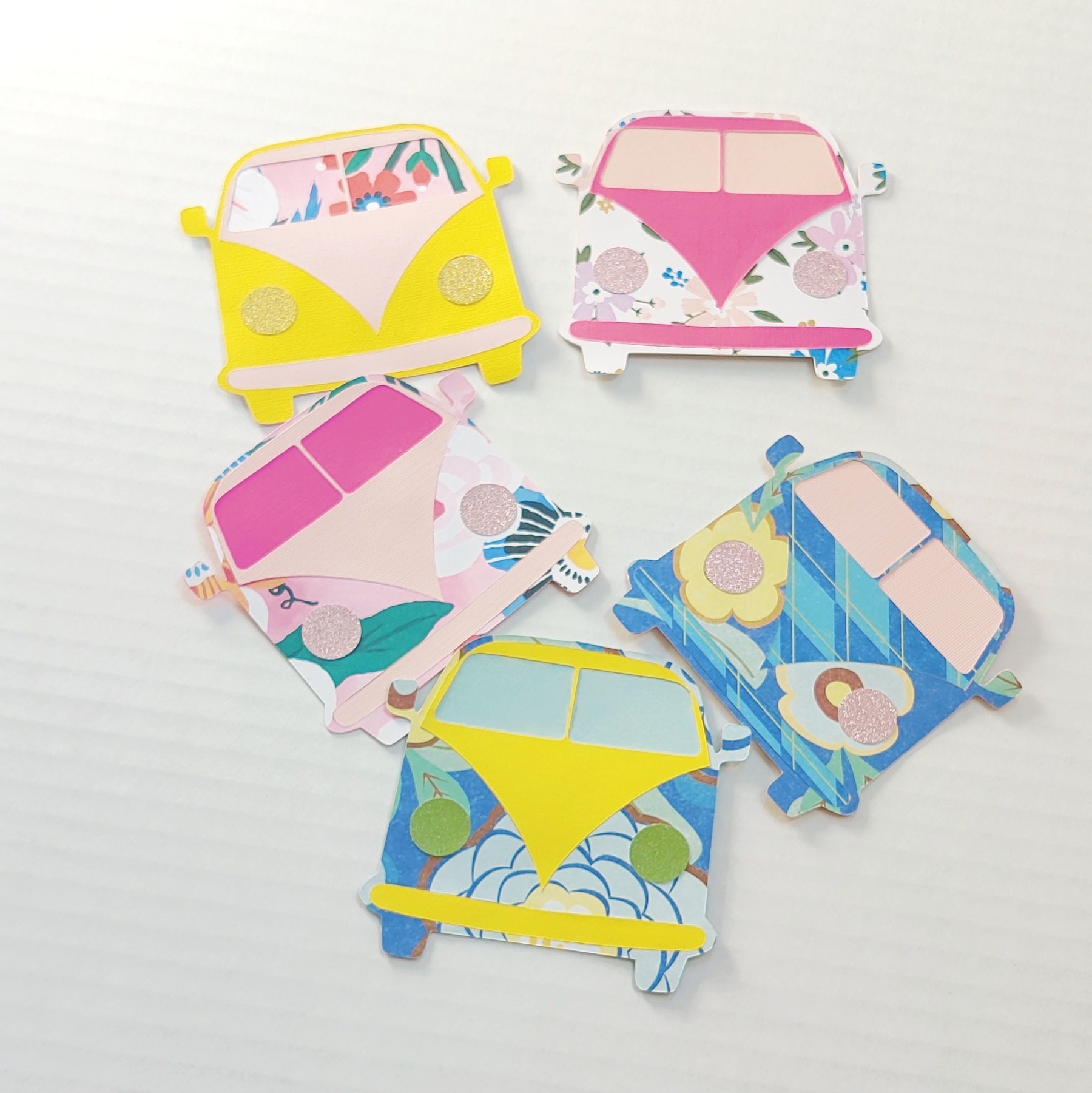 Boho Van Front Embellishment, Set of 6 Camper Van Cut Outs, Retro Car ...