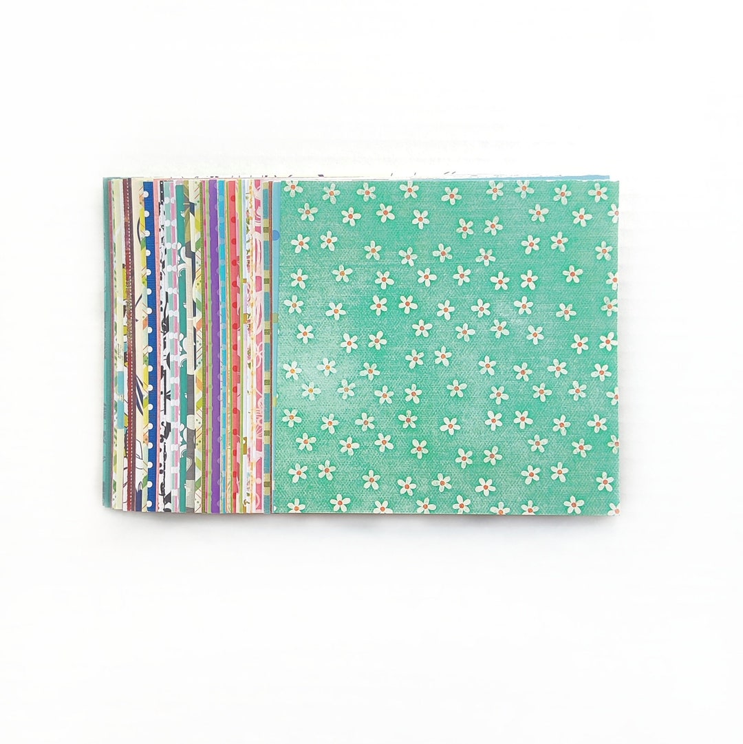 50 Pieces of 6x6 Paper Sheets. Different Prints, Color and Thickness ...