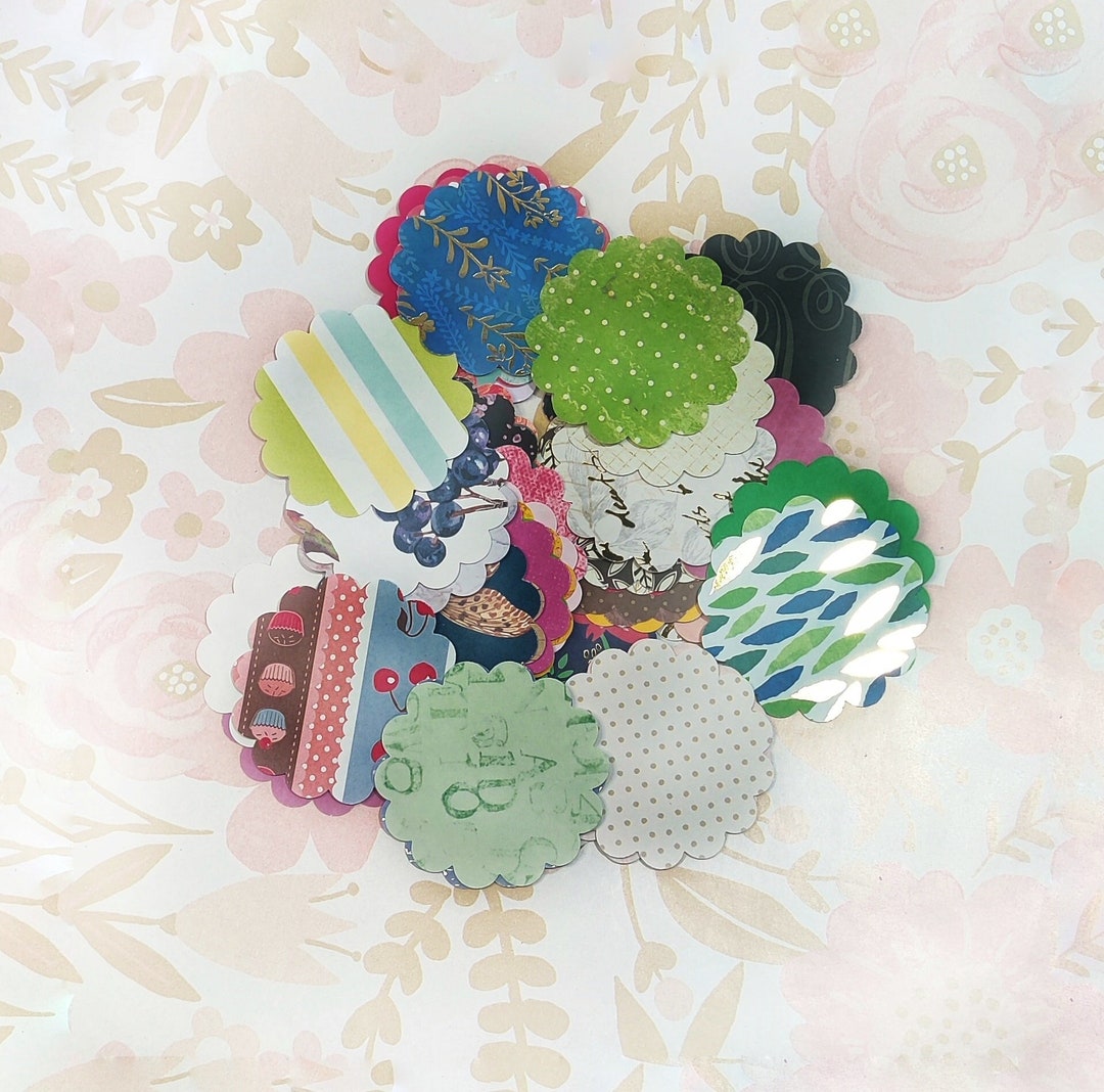 50 Scalloped Circle Shape Cut Outs 50 Paper Flower Cutouts. - Etsy