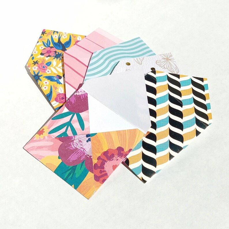 Set of 6 Mini Envelopes, Envelopes Made of Cardstock Paper, Bundle of 6 ...