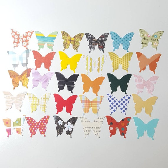 50 paper butterfly cutouts. Die cuts. Embellishments. | Etsy