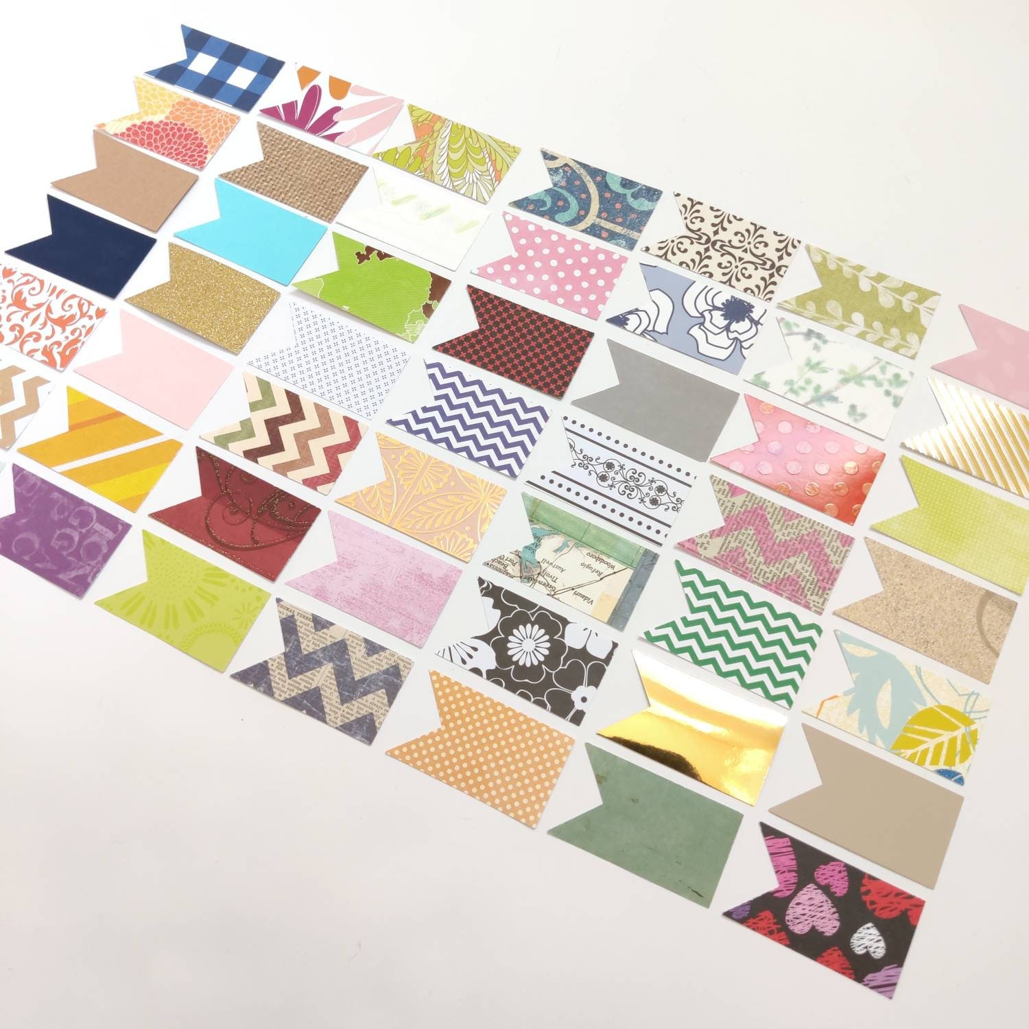 50 Paper Banner Cutouts. Die Cuts. Embellishments. Different Colors and ...