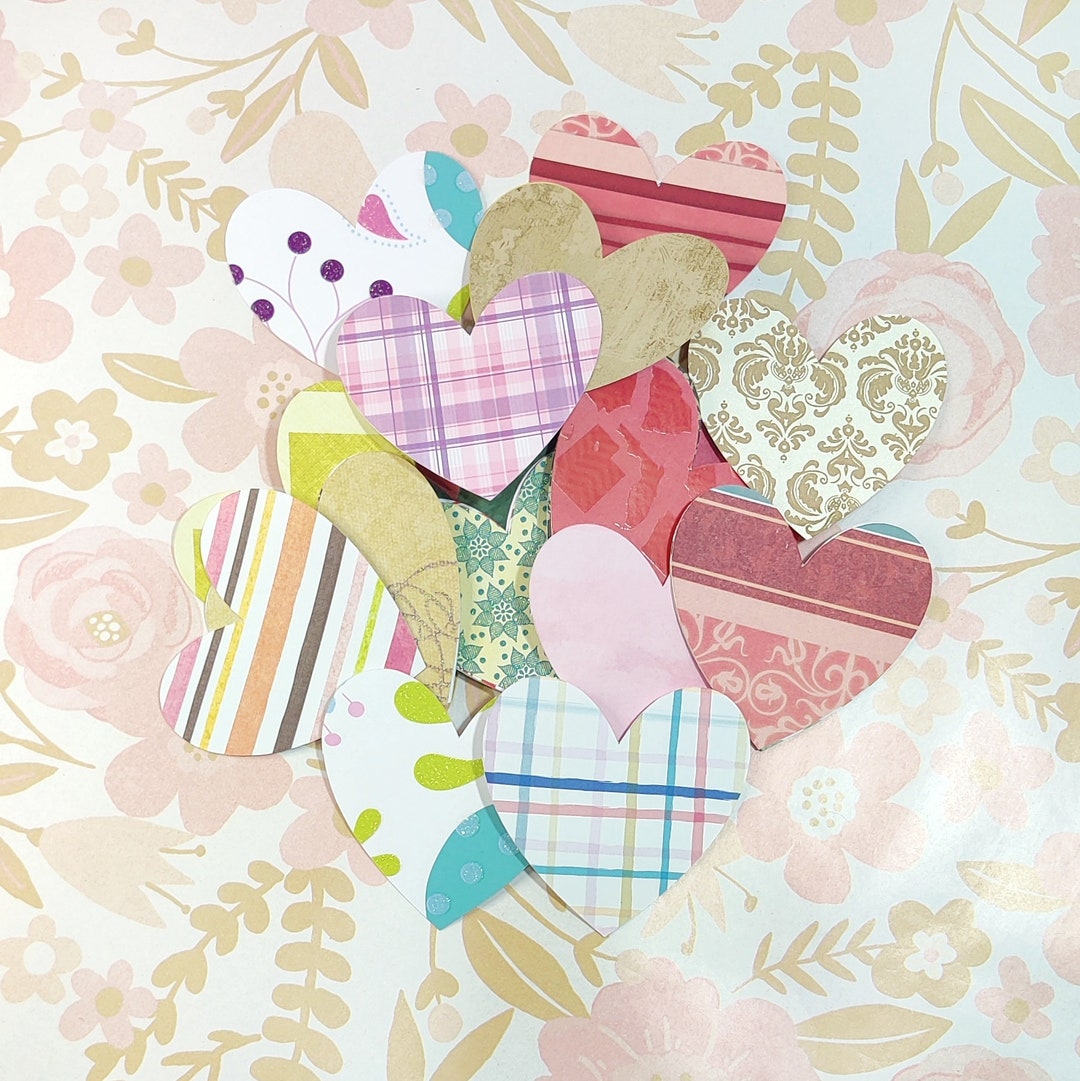 25 Paper Heart Cutouts Heart Shapes Heart Die Cuts - Etsy