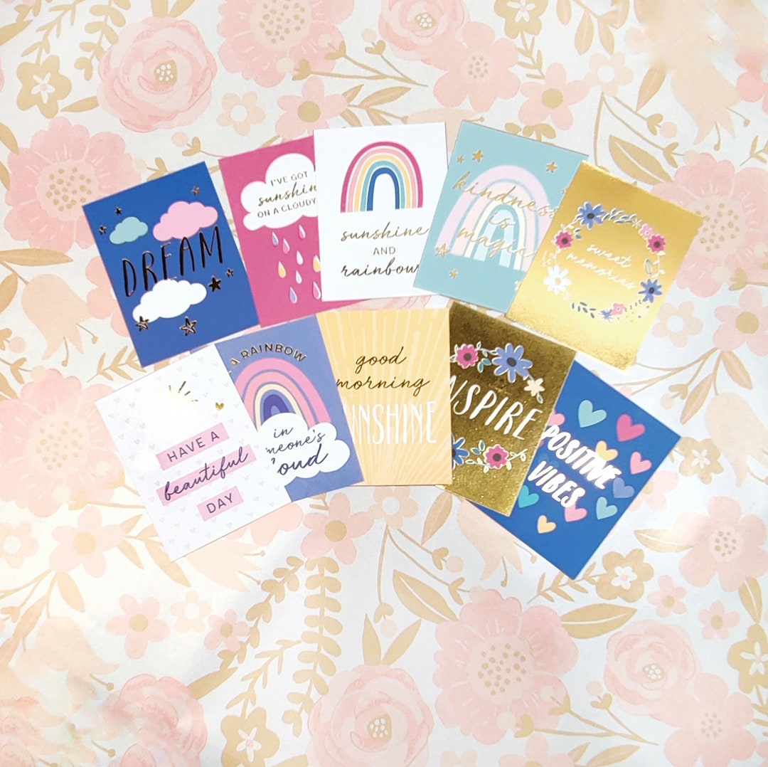 10 Inspirational Quotes on Beautiful Cardstock Cards Are 3 X - Etsy