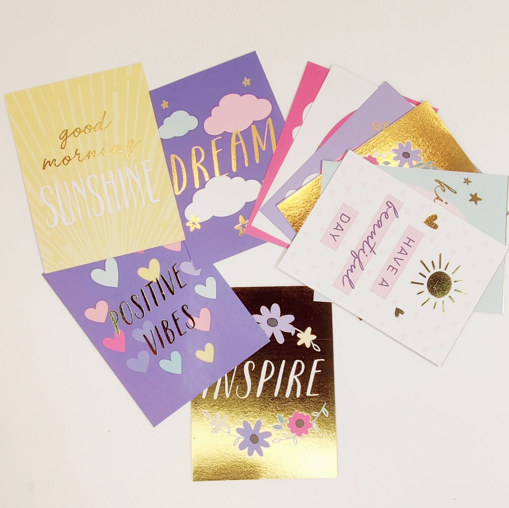 10 Inspirational Quotes on Beautiful Cardstock, Cards Are 3 X 4 Inches ...