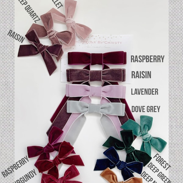 Velvet Bow - Etsy