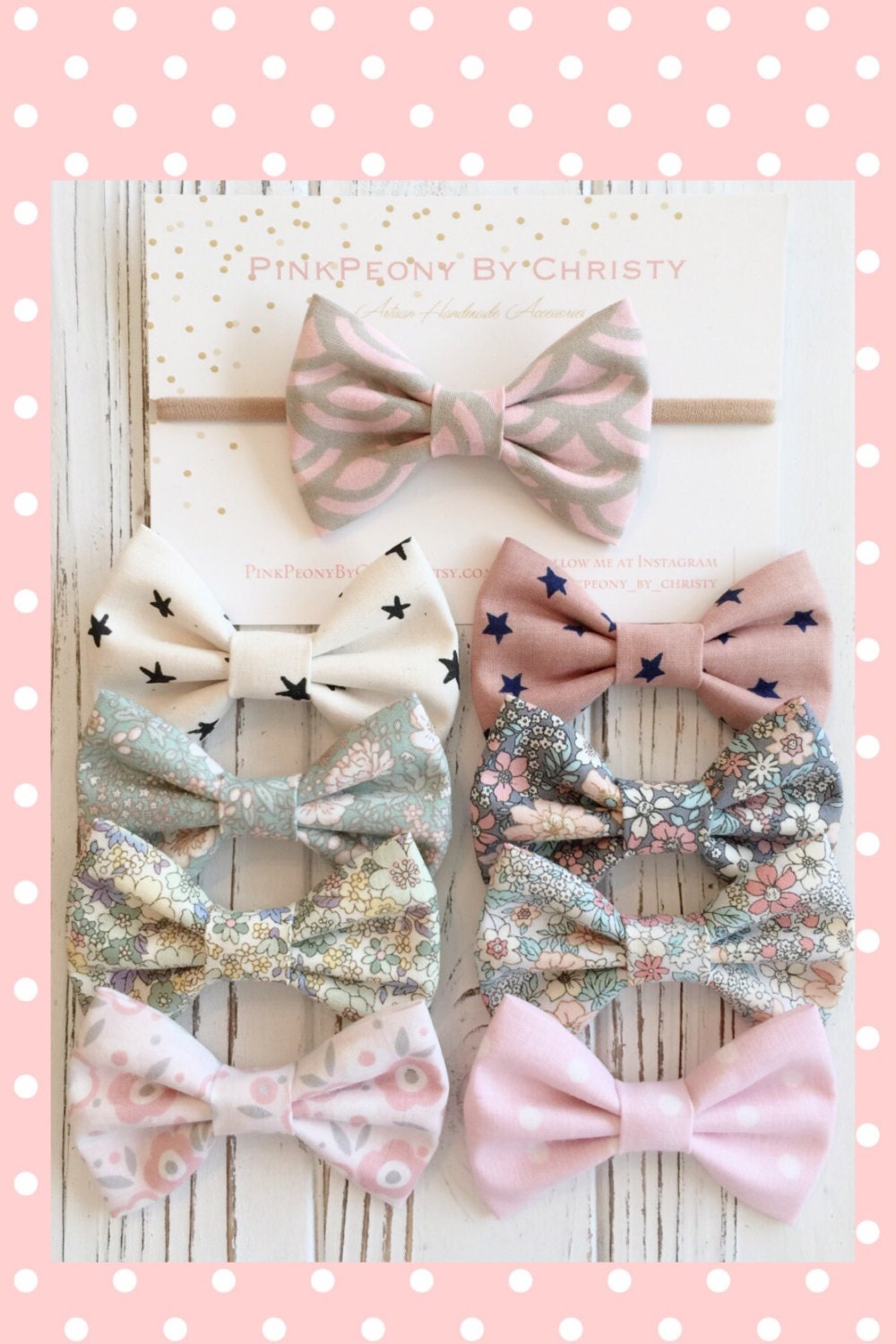 SALE Pick your hairbow fabric hair bows dainty bows | Etsy