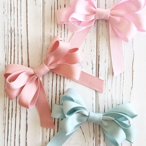 Pretty Hair Bows Choose Your Color Pink Light Mint Bows Peachy Pink ...