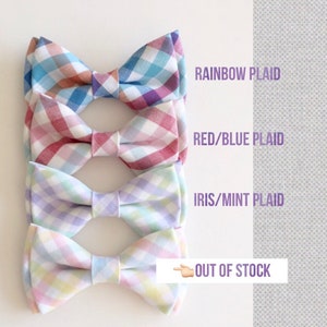 Pastel gingham bow ties gingham bowties pastel checkered bow | Etsy