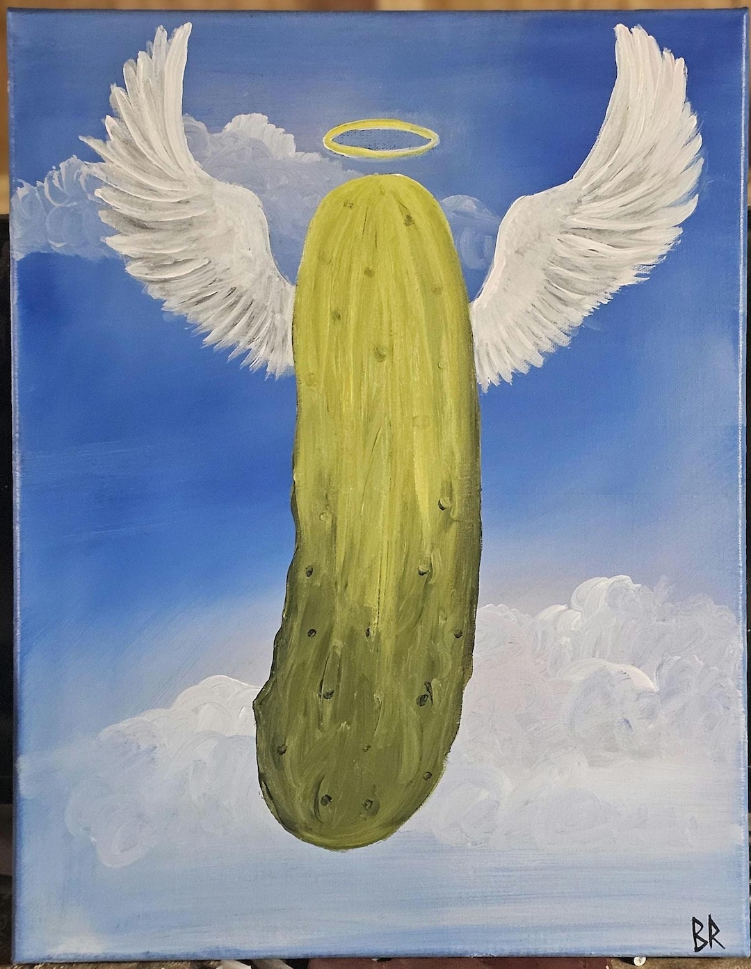 Absurdist Holy Pickle Painting - 14" X 18" - Etsy