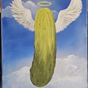 Absurdist Holy Pickle Painting - 14" X 18" - Etsy