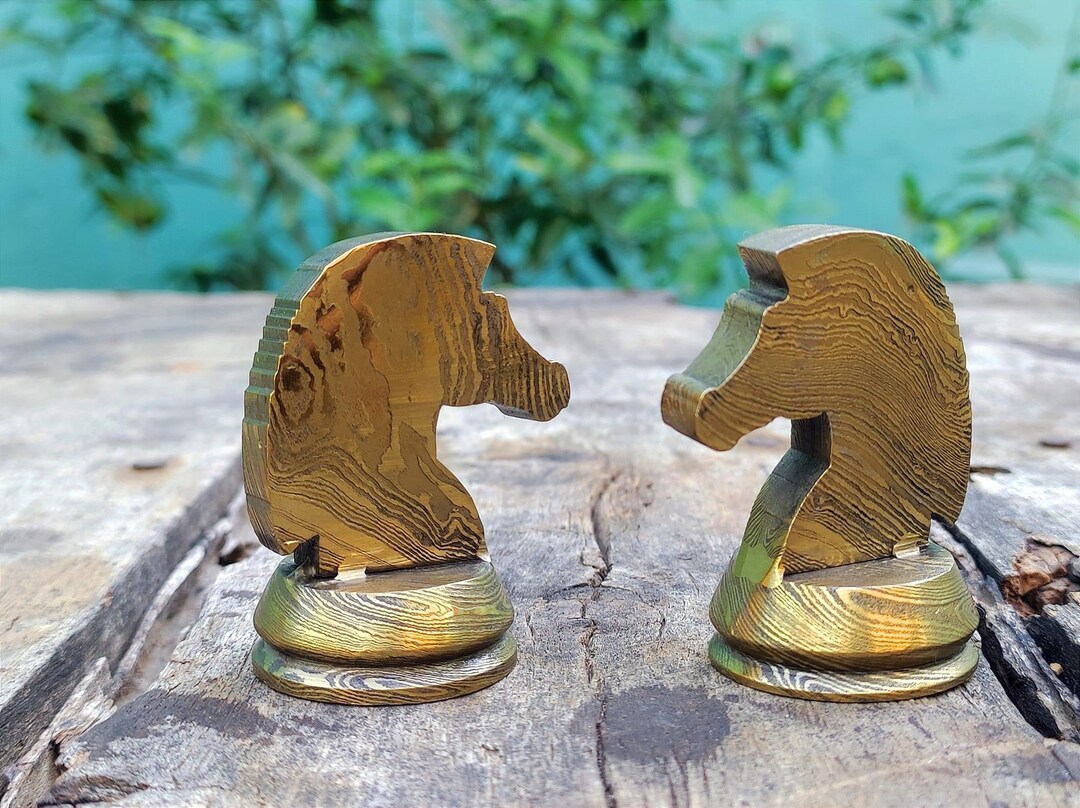 Hand Made Chess Set Made From Damascus Steel - Etsy