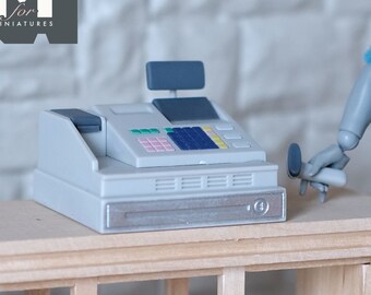 1:12 Miniature Cash Register With 2 Monitors and Barcode - Etsy