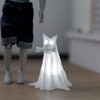 Miniature Draped Ghost Black Cat 1:12 Scale Dollhouse Halloween Creepy ...