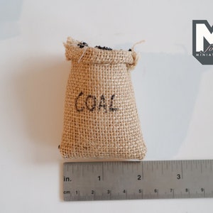 Miniature Large Open Sack of Coal 1:12 Scale (filled With Sand) - A037 ...