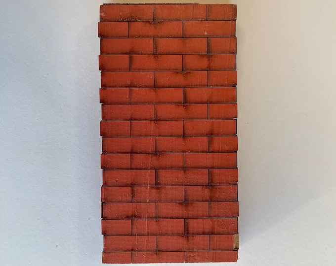 1:12 Dollhouse Wood Brick Flat Roof Chimney Miniature Chimney DIY ...