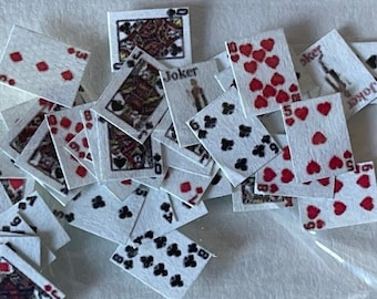 Mini Deck of Cards in Plastic Case Miniature Playing Cards - Etsy