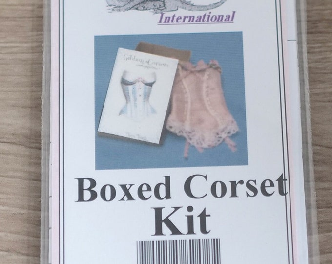 Dollhouse DIY Self-assemble Kit Miniature Boxed Corset Kit and Box Art ...