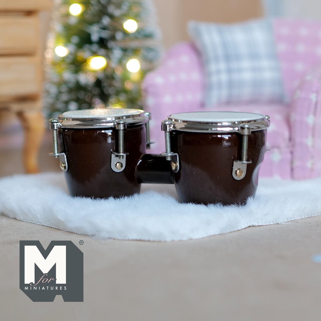 Miniature Bongo Drums , 1:12 Dollhouse Hand Drums , Two-headed Drums ...