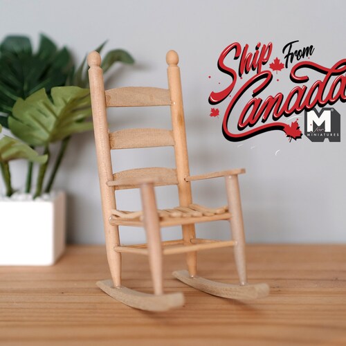 Miniature Dollhouse Rustic Rocking Chair - Etsy