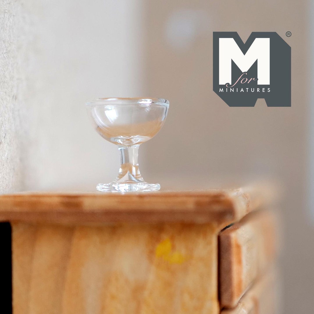 Miniature Balloon Glass 1:12 Scale Miniature Goblet Large Wine Glass 3/ ...