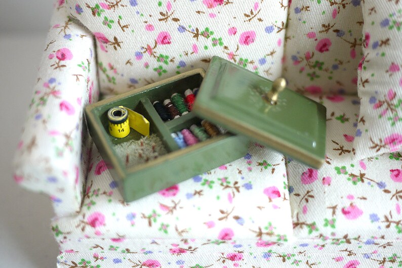 Dollhouse Needlework Box Set Dolls House Stitching Kit 1 12th Scale ...