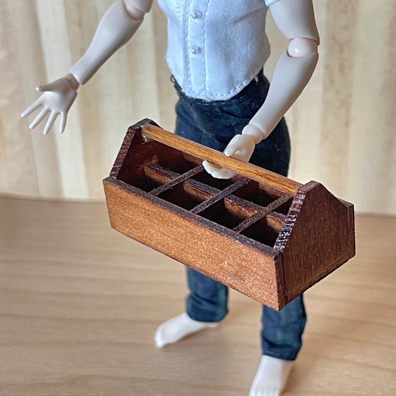 1:12 Miniature Wooden Garden Toolbox Garden Tool Box Tool - Etsy