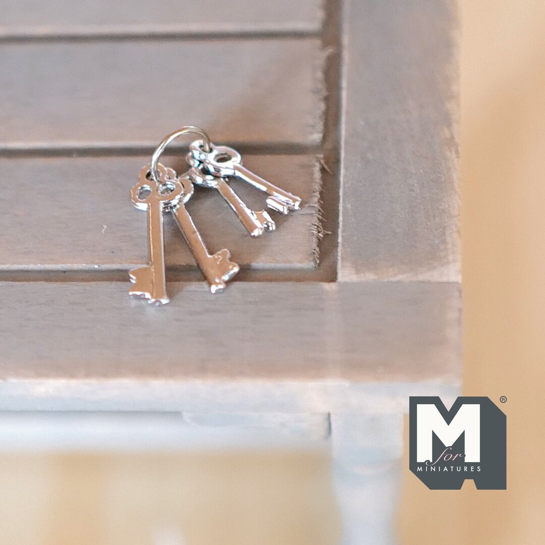 1:12 Miniature Key Ring and Keys Set of 4 - F060 - Etsy