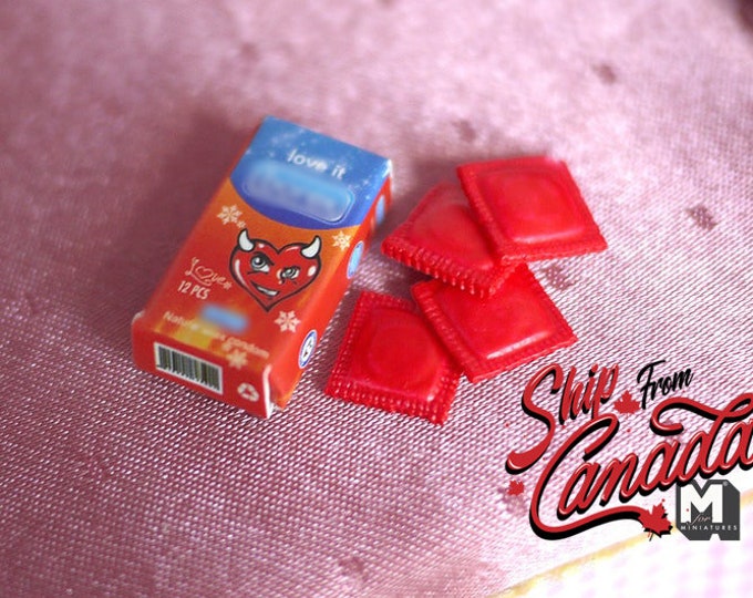 Miniature Condoms Sets With 1:6 Scale Condoms X 4 Dollhouse Miniature ...