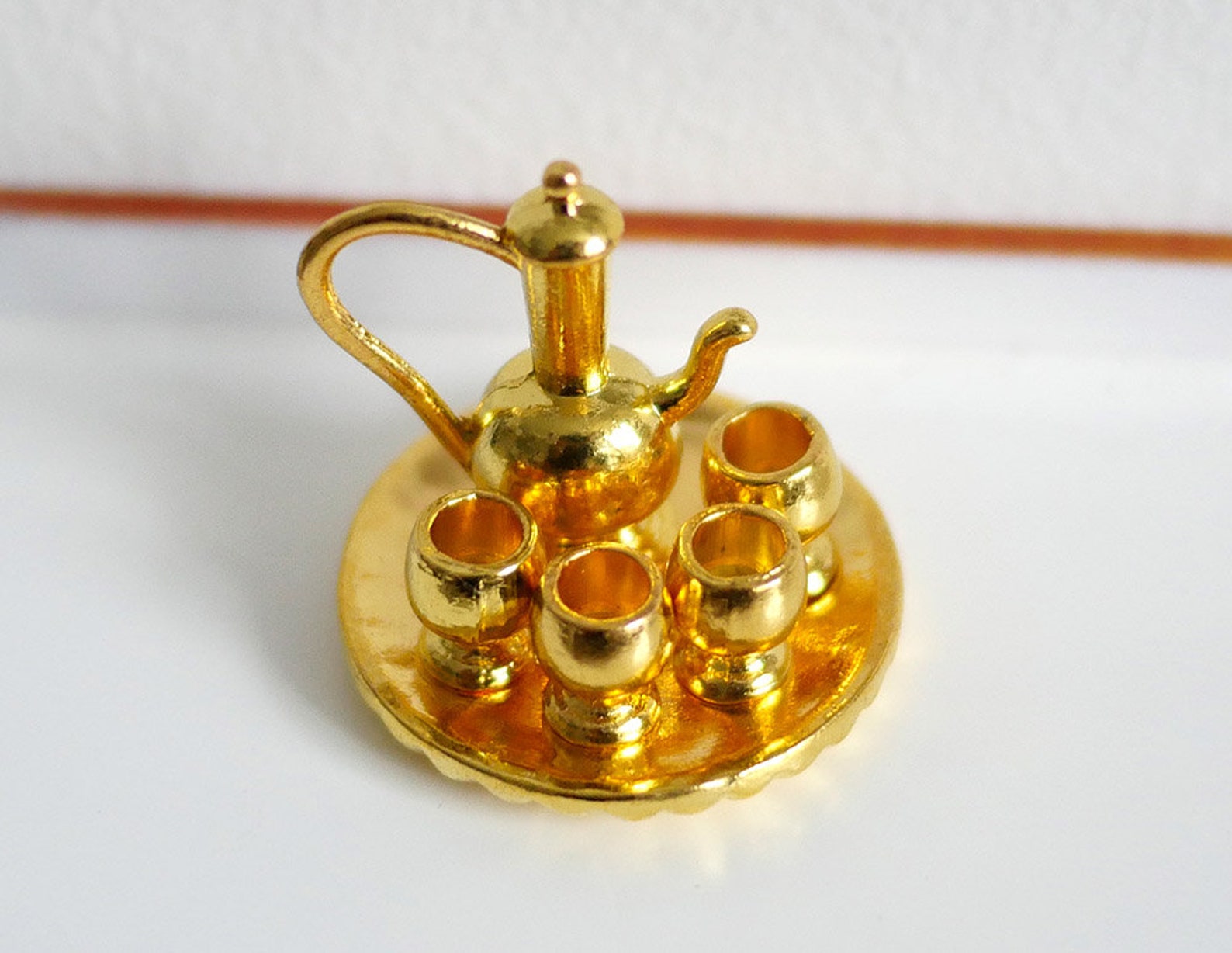 Dollhouse Hollow Ware Dolls House 6-piece Holloware Teapot 1 12th Scale ...