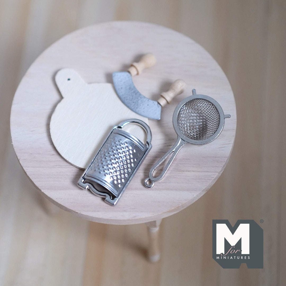 1:6 Scale Miniature Metal Grater and Sieve , Miniature Metal Zester ...
