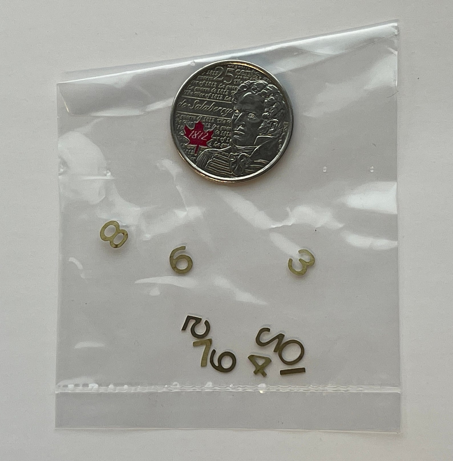 Dollhouse Supplies Gold Plated Brass Numbers Miniature House Numbers ...