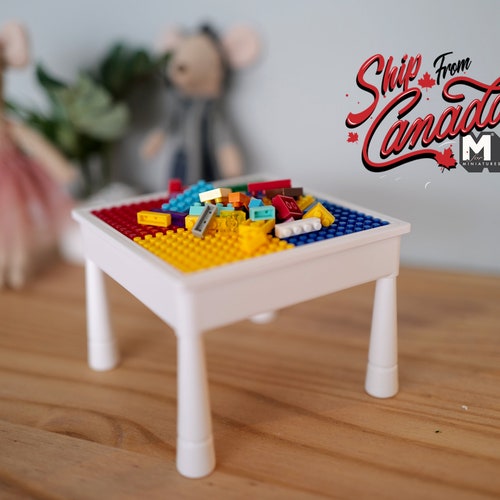 Miniature Building Block Table Dollhouse Multi Activity Table - Etsy