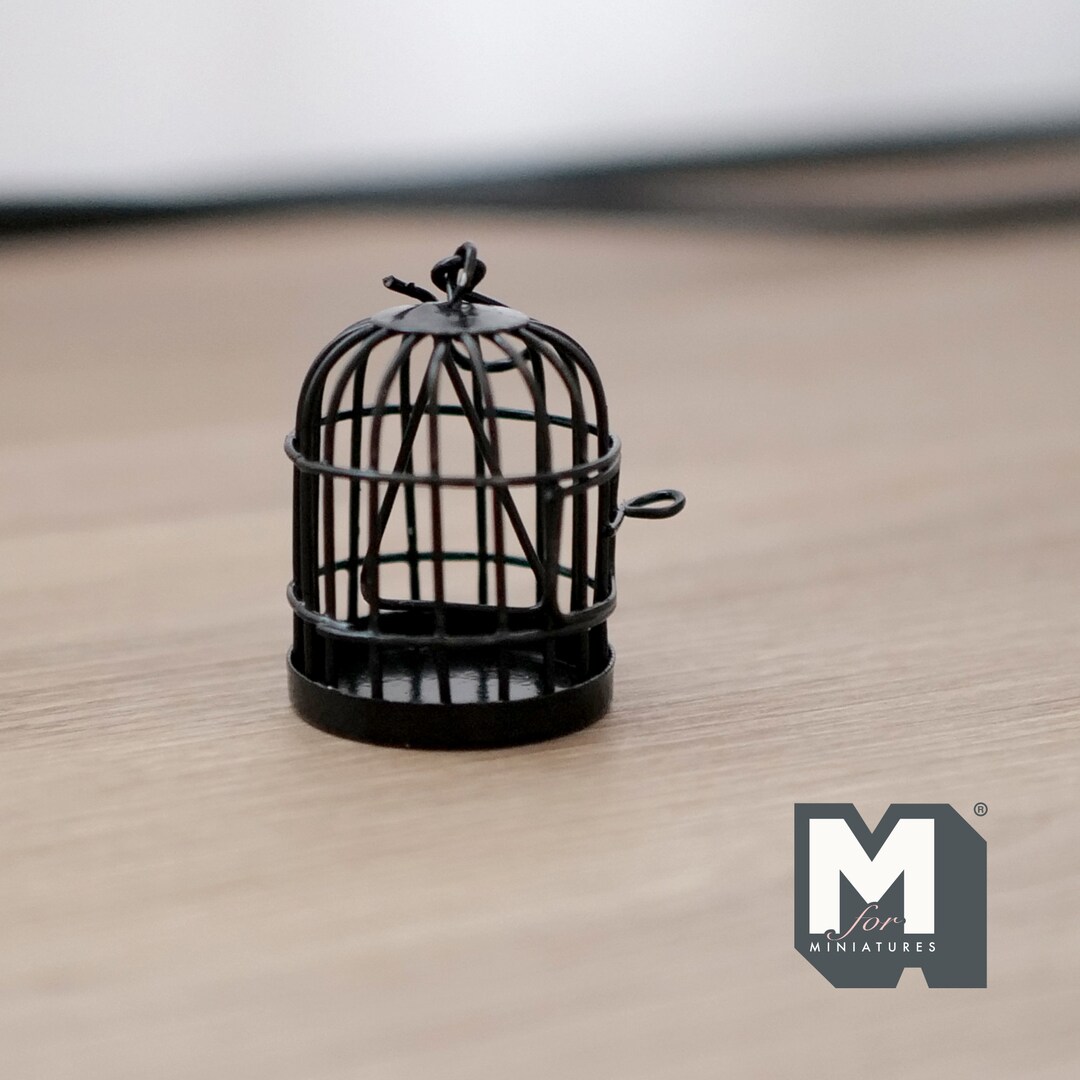Miniature Birdcage 1:12 Scale Dollhouse Metal Aviary black B056 - Etsy