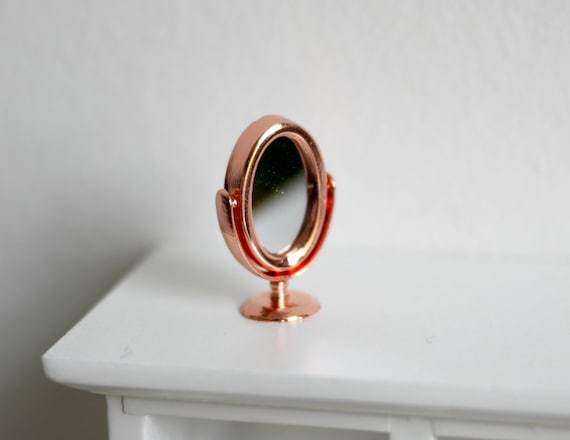 Dollhouse Miniature 1:12 Scale Bedroom Decor Turnable Mirror - Etsy