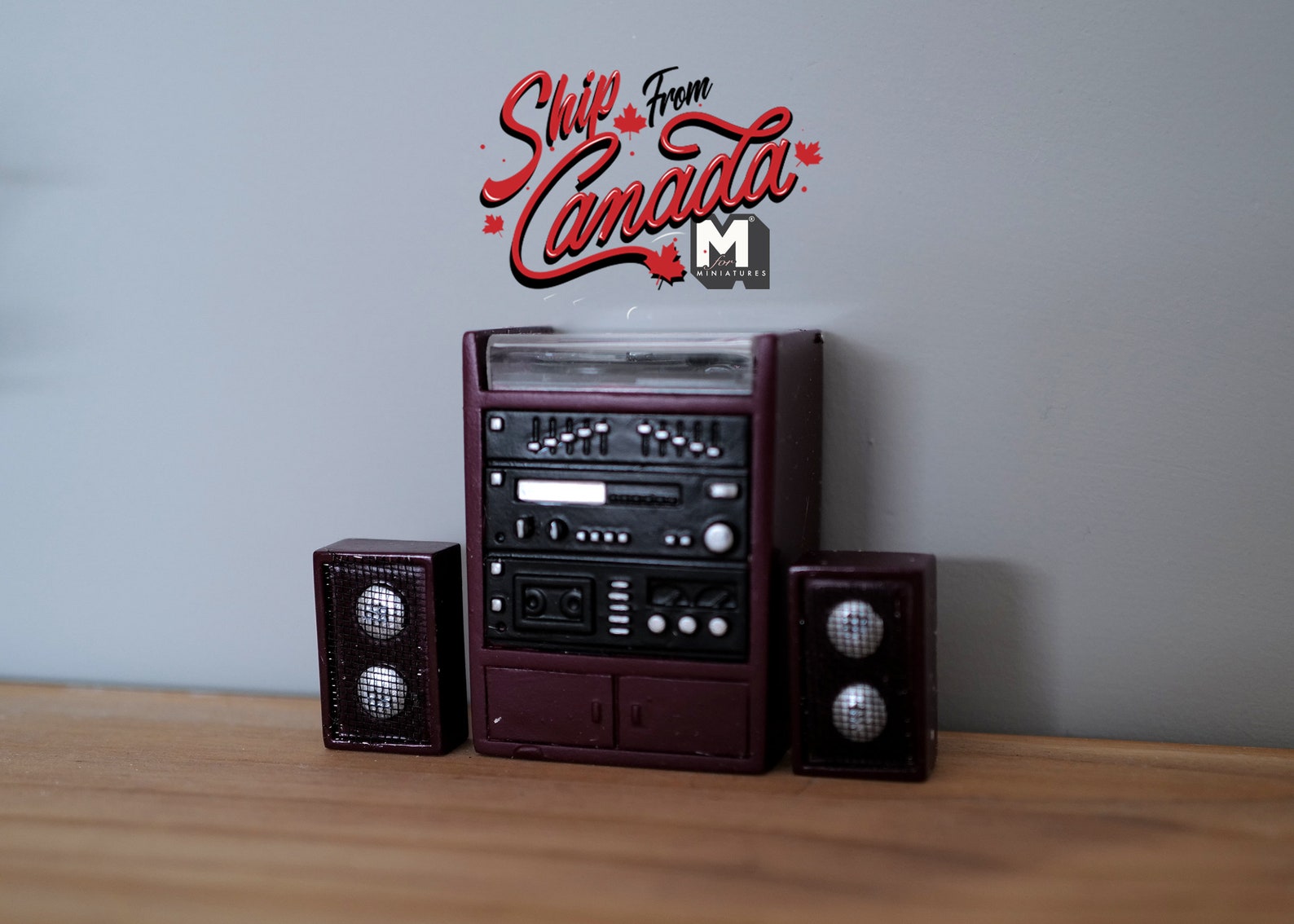 1:12th Scale Dollhouse Miniature Stereo With Speaker Set of 3 - Etsy